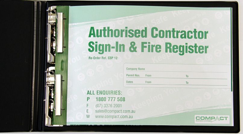 Contractor Pass Books Compact Business Systems Australia