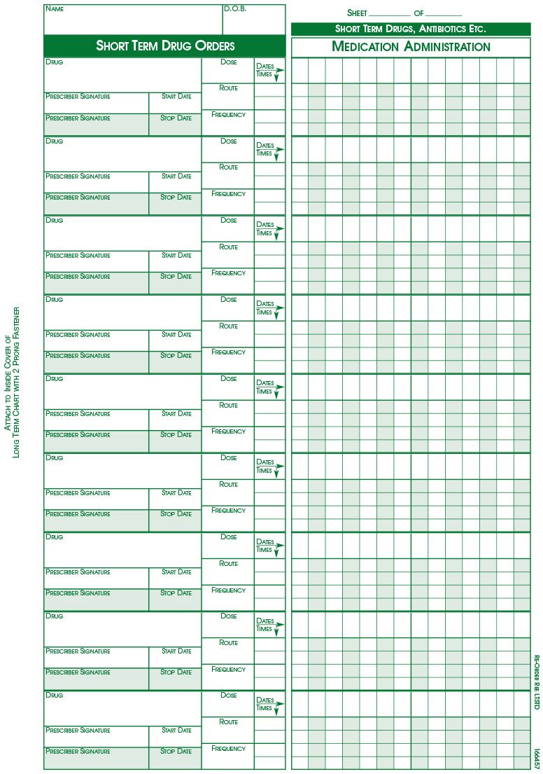 Short Term Drugs Auxiliary Sheet - Shop | Compact Business Systems ...