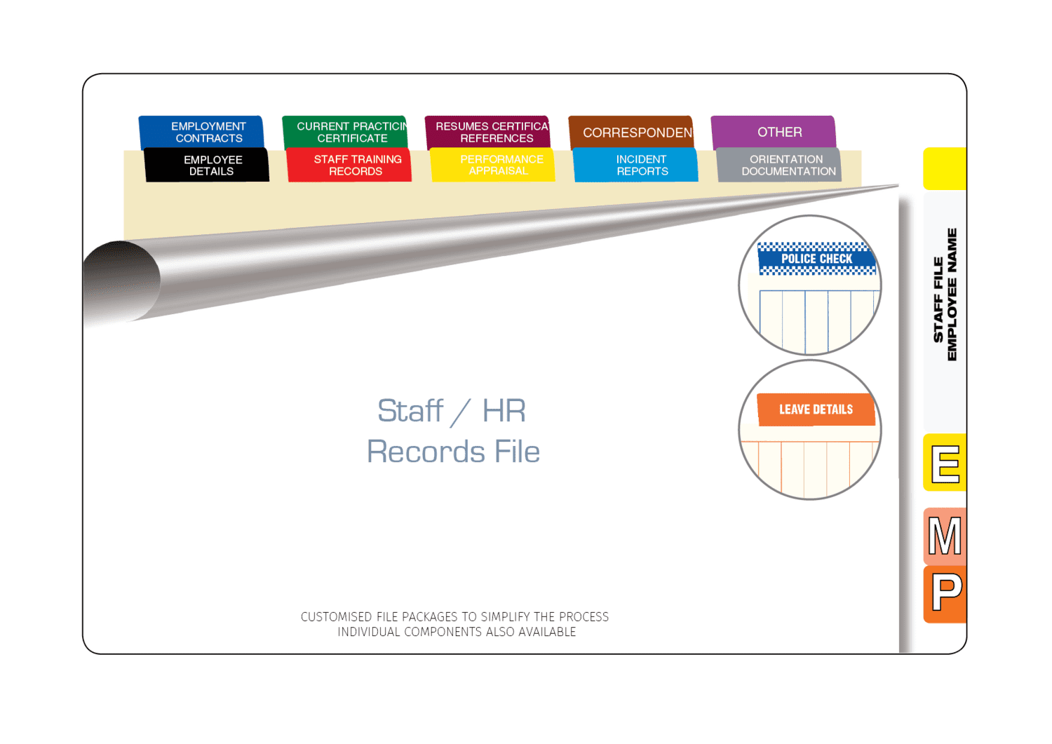 Fully Assembled Staff and HR Records file - Shop | Compact Business ...