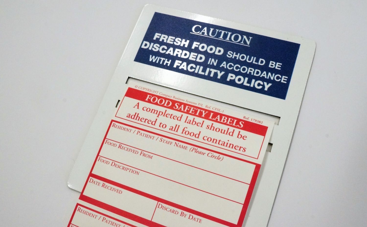 Food Safety Label Pad Holder - Shop | Compact Business Systems Australia