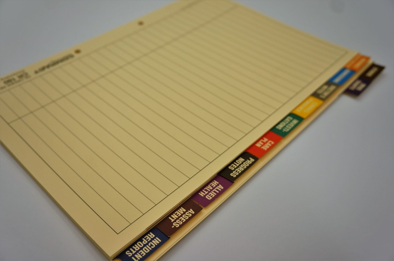 Aged care clinical tab dividers - Shop | Compact Business Systems Australia