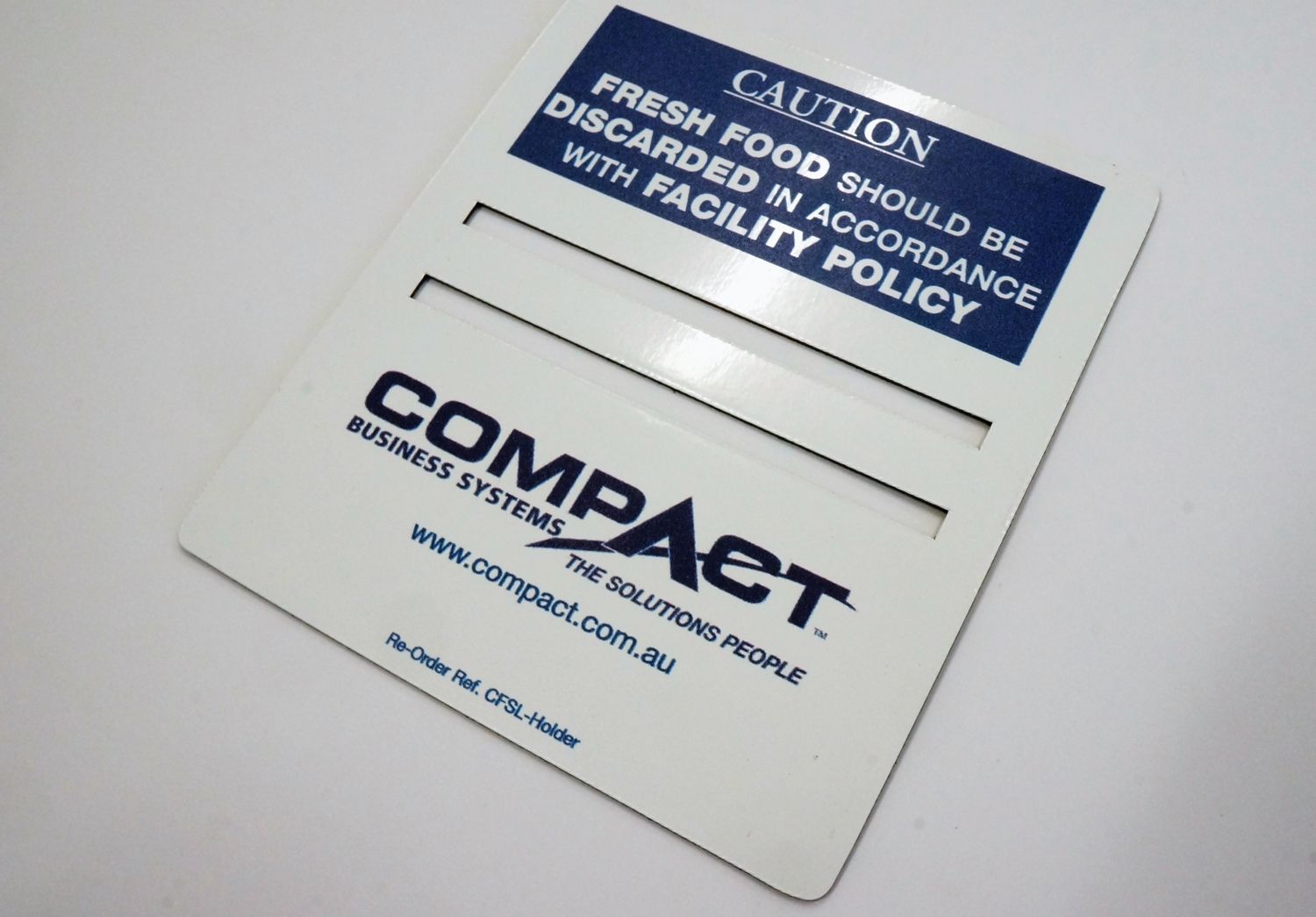 Food Safety Label Pad Holder - Care Solutions | Compact Business ...