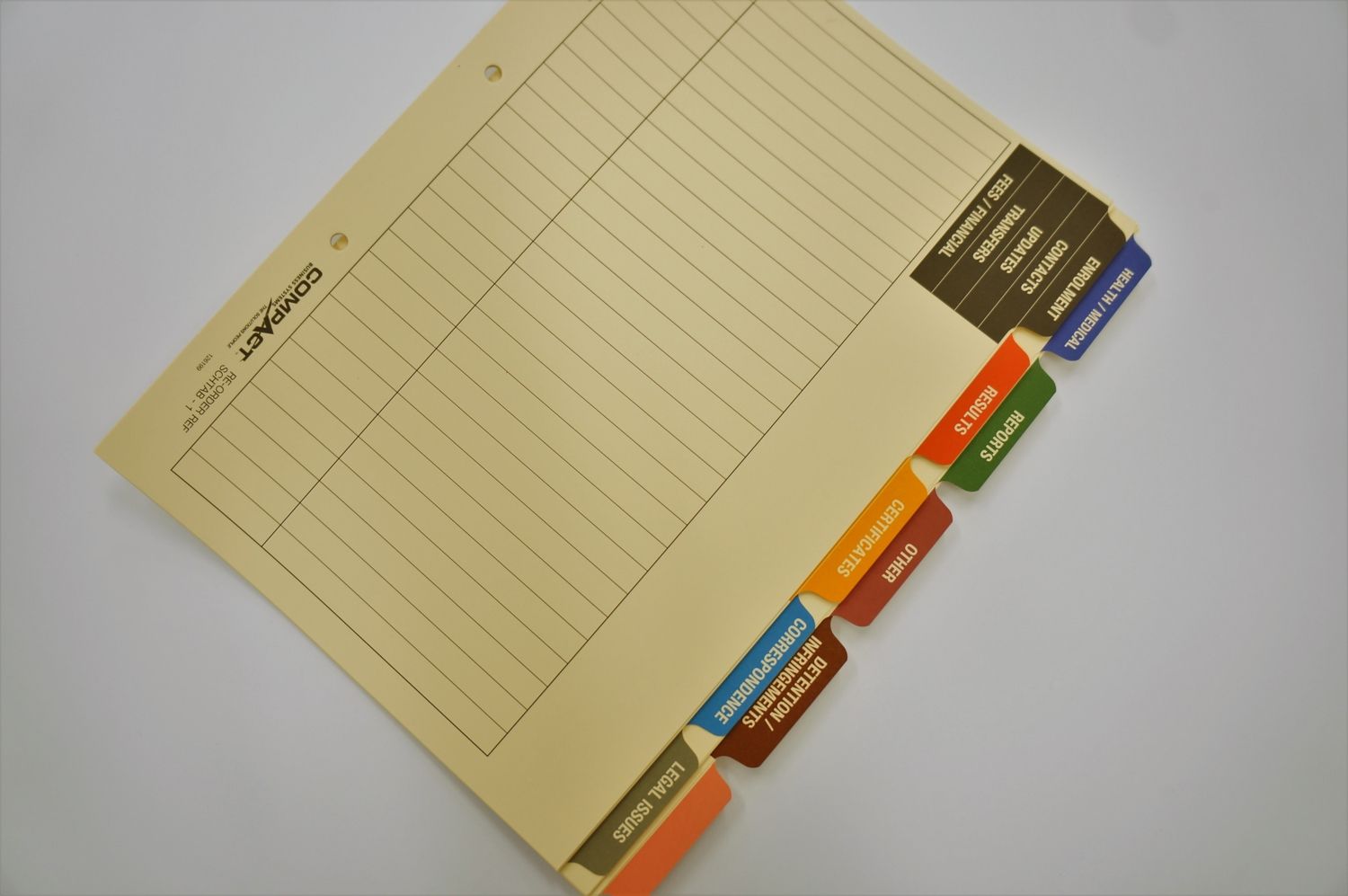 Student Record Tab Dividers - Education Solutions | Compact Business ...