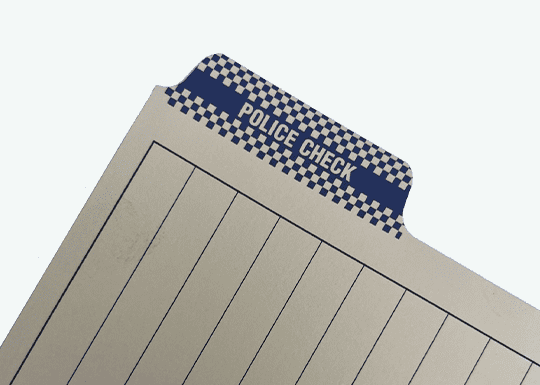 Police Check Tabbed Divider | Compact Business Systems Australia