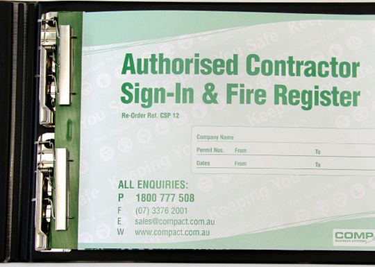 Contractor Pass Books | Compact Business Systems Australia