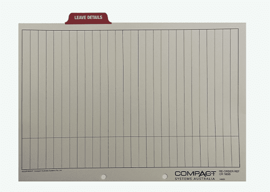 Leave Details Tabbed Divider - Shop | Compact Business Systems Australia