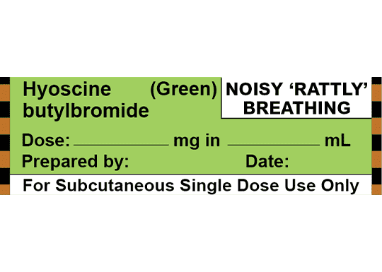 Hyoscine butylbromide (Green) Noisy 'Rattly' Breathing | Compact ...
